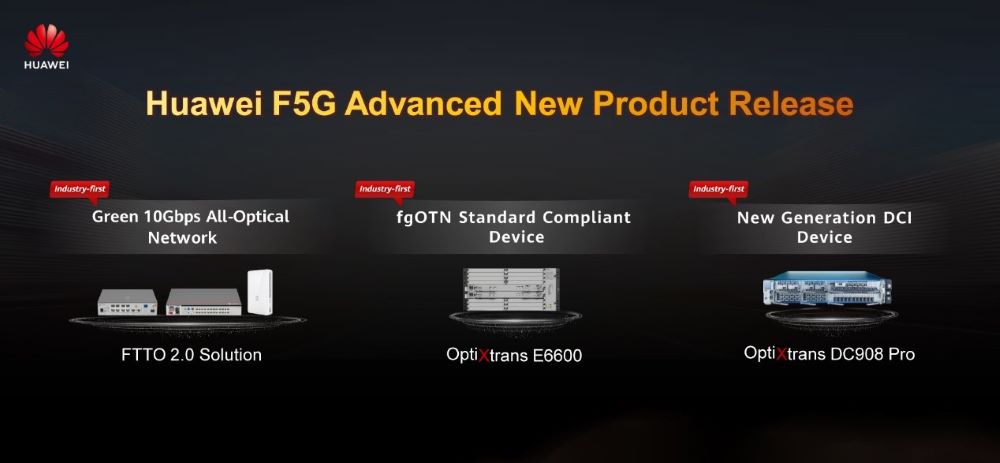 Huawei Launches a Series of F5G-A Products and Solutions to Drive ...